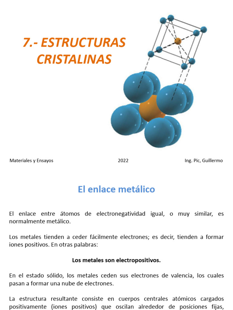 Estructuras Cristalinas | PDF