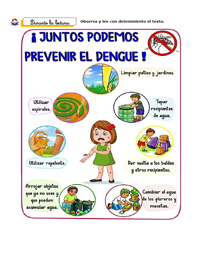 Ficha Com Leemos Como Prevenir El Dengue | PDF