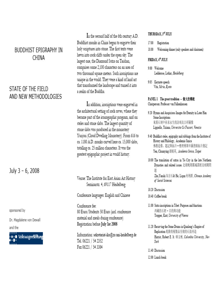 Workshop Buddhistepigraphy 2008 | PDF