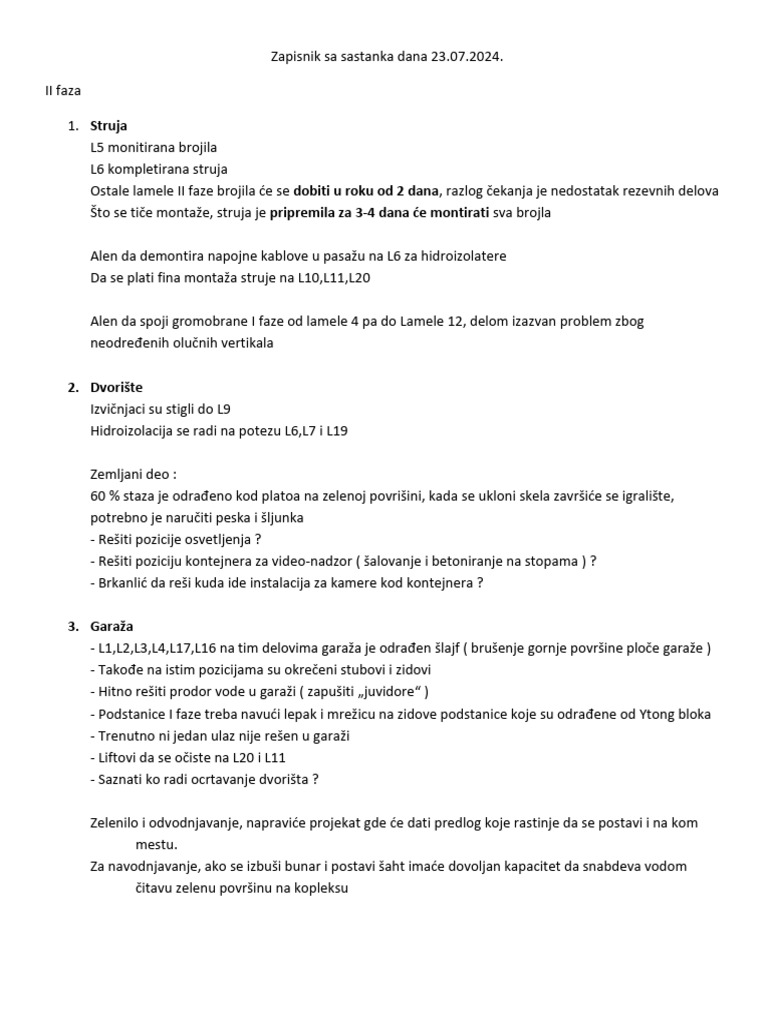 Zapisnik Sa Sastanka I Dinamika | PDF