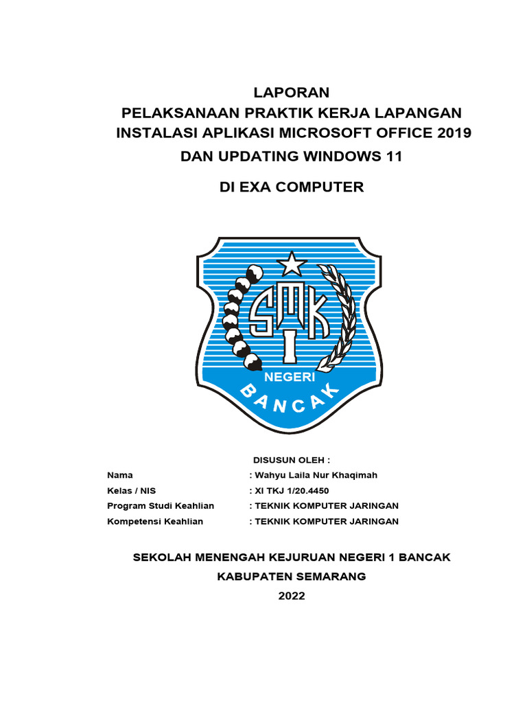 Format Laporan PKL Baru | PDF