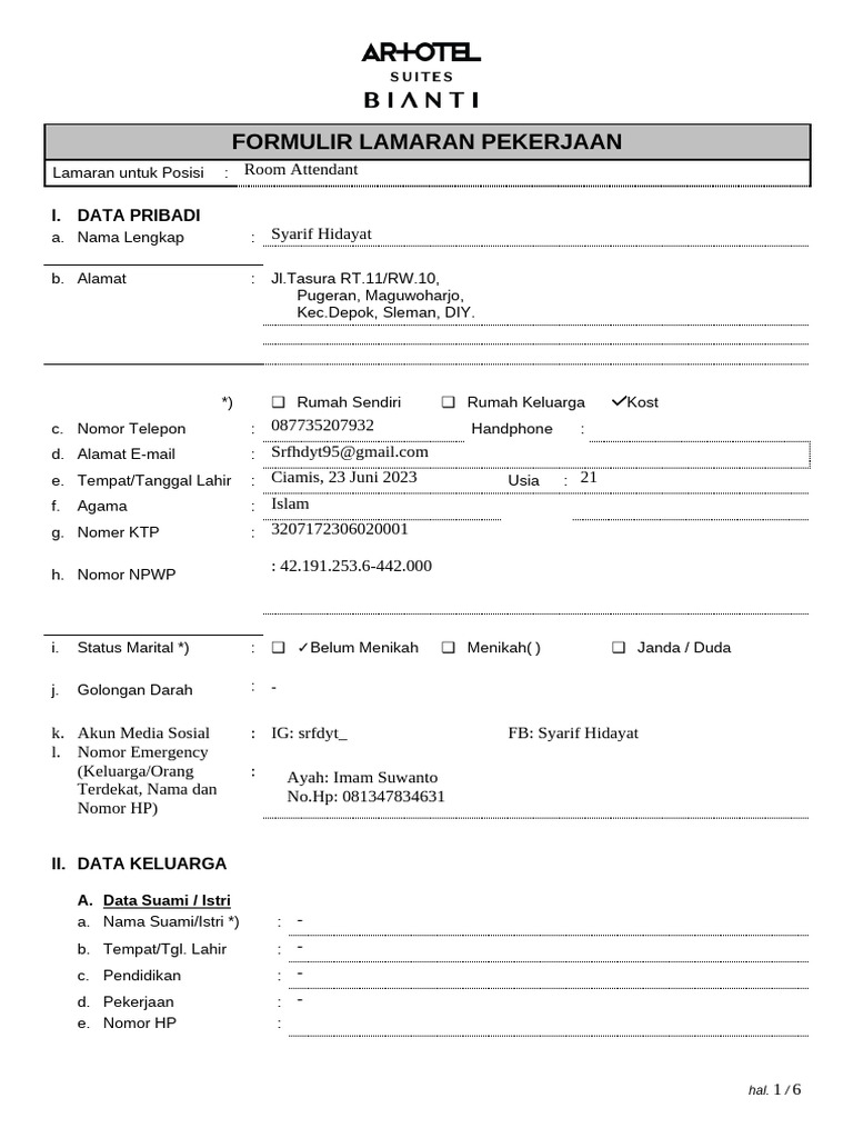 Application Form | PDF