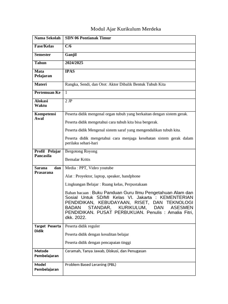 6 Ipas p1 Ganjil | PDF