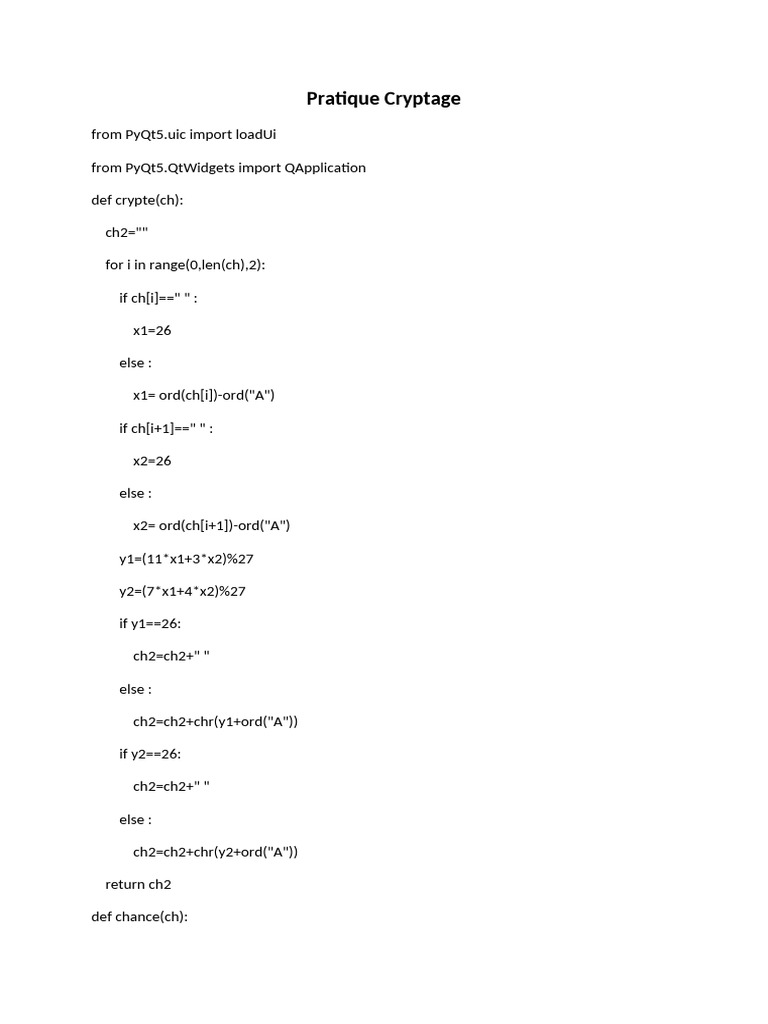 Pratique Cryptage | PDF