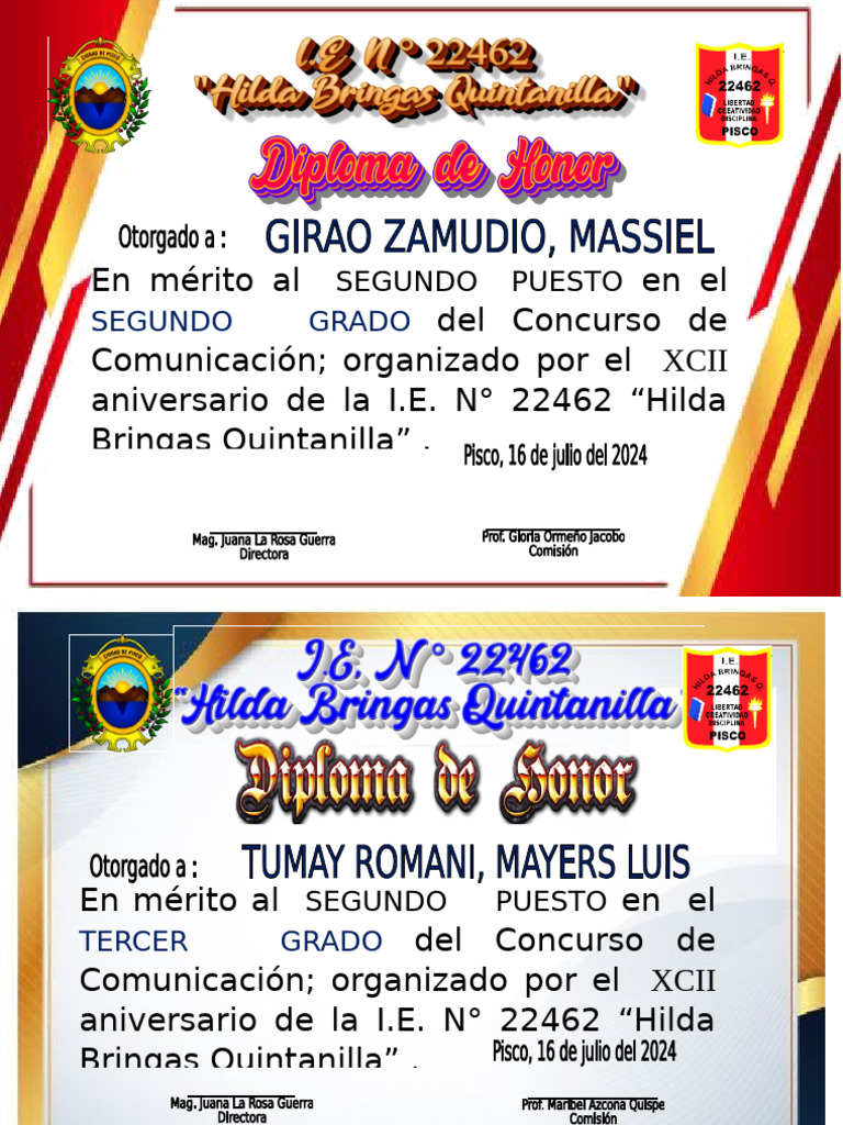 Diplomas Concurso | PDF