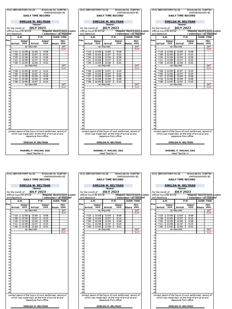 DTR 2022 Emelda | PDF