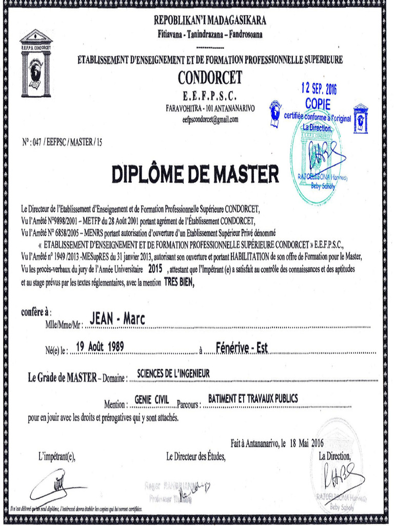 Diplôme MASTER | PDF