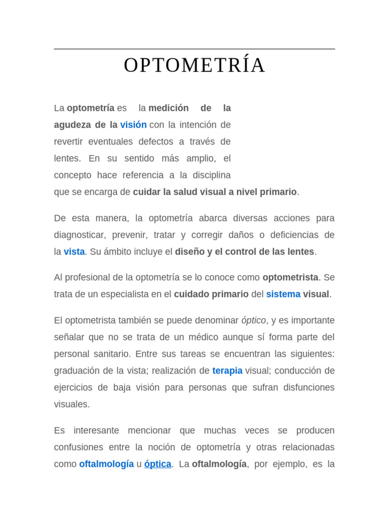 Optometría | PDF