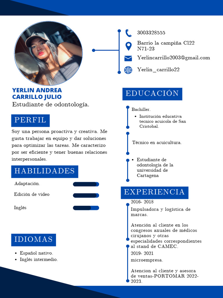 Hoja de Vida Yerlin Carrillo. | PDF