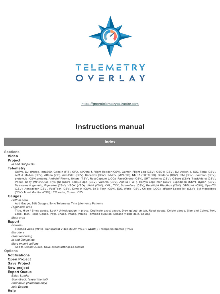 Telemetry Overlay Manual | PDF