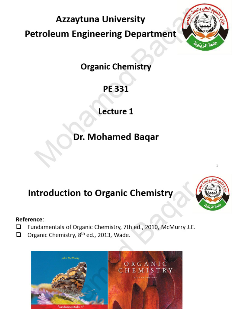 Organic Lecture 1s | PDF