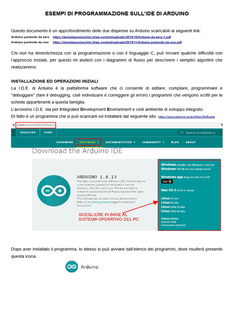 Primi Passi Programmazione Con Arduino | PDF