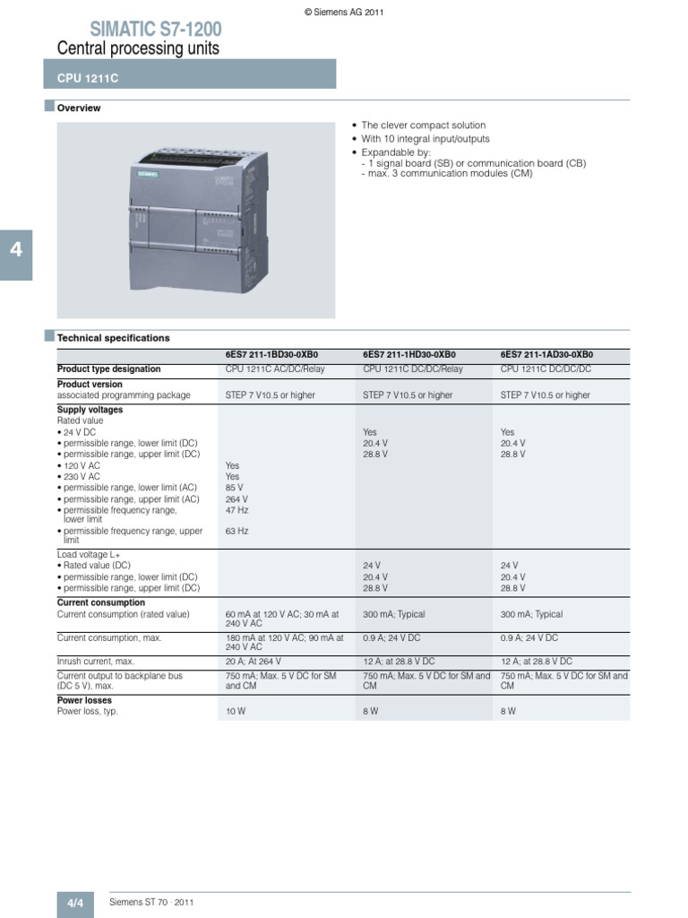 CPU1211C | PDF