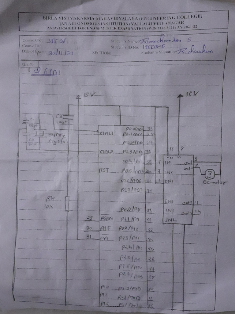 19ee026 3ee06 Sec2 Endsem 30.11.21 | PDF
