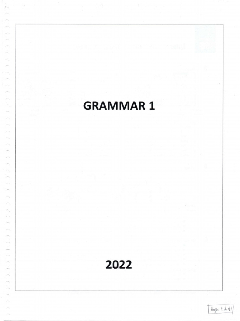 01 - Grammar | PDF