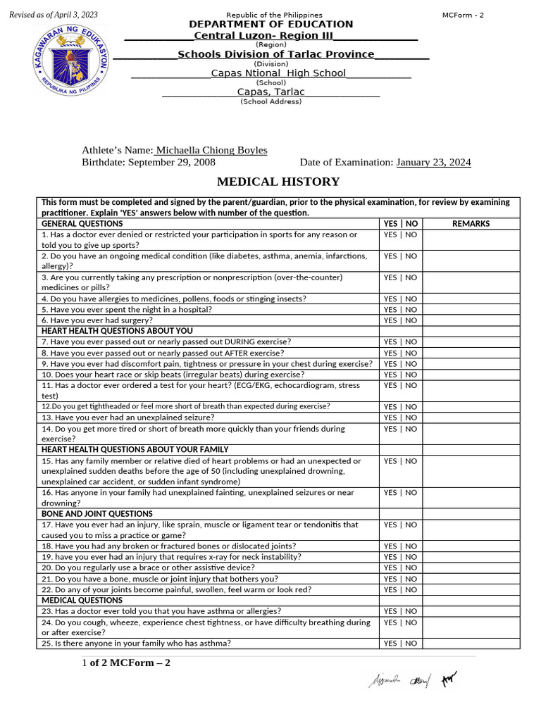 Parental-Consent & Medical | PDF