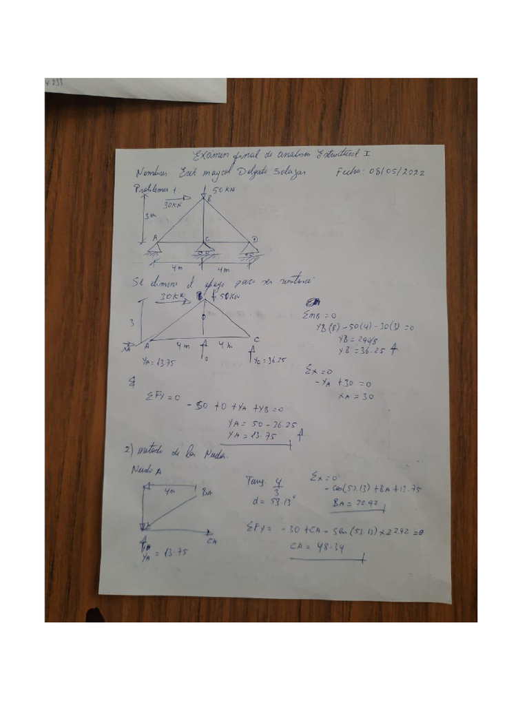 Examen Final de Analisis Estructural I Ok | PDF