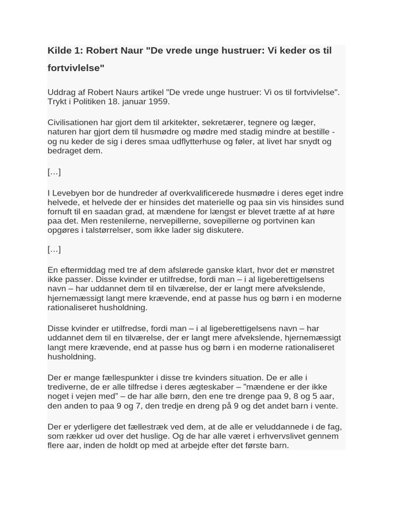 Kilde 1 - Robert Naur - de Vrede Unge Hustruer - Vi Keder Os Til ...