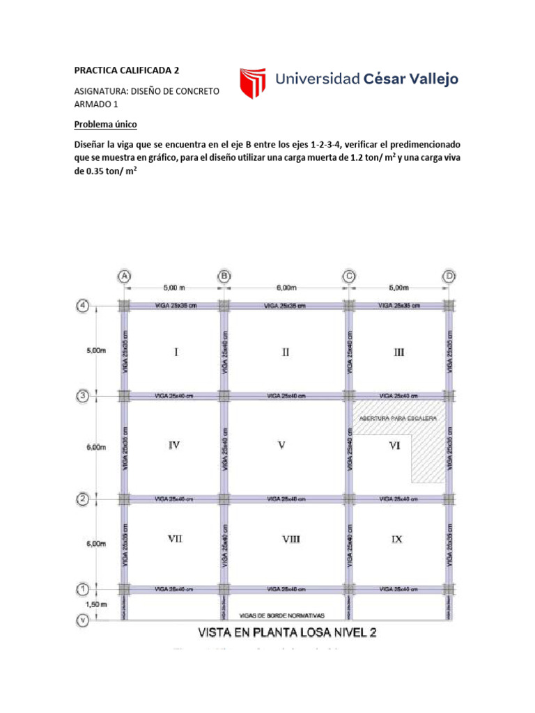 Practica Calificada #02 Concreto Armado 1 | PDF