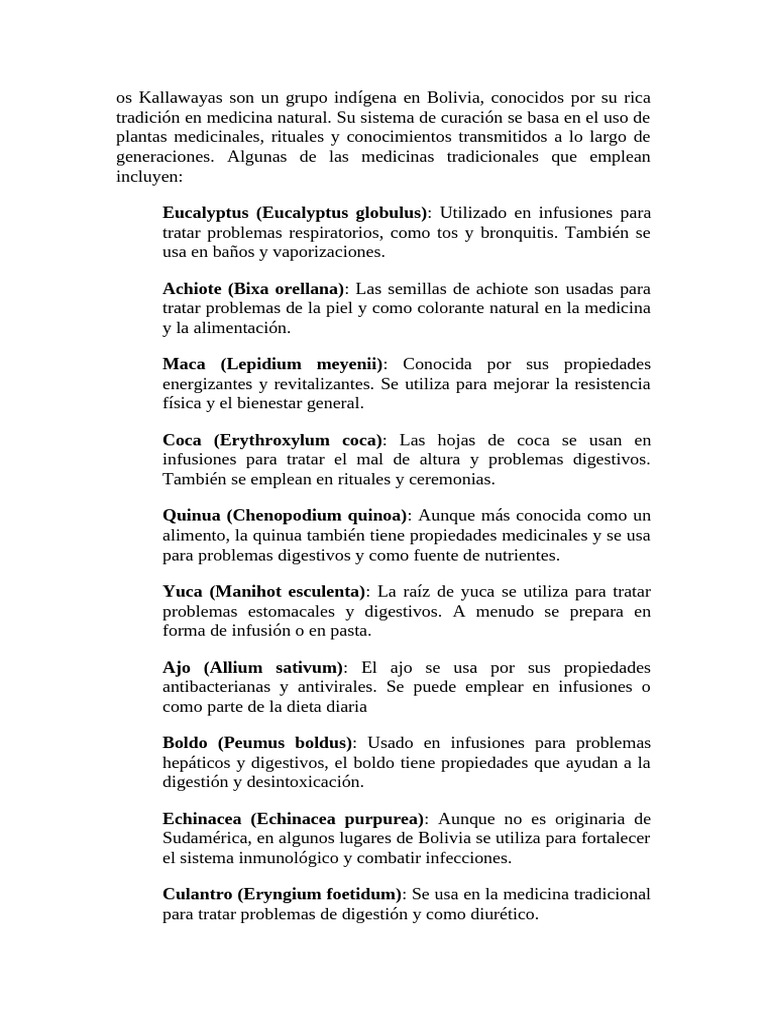 Medicina de La Cultura Kallawaya | PDF