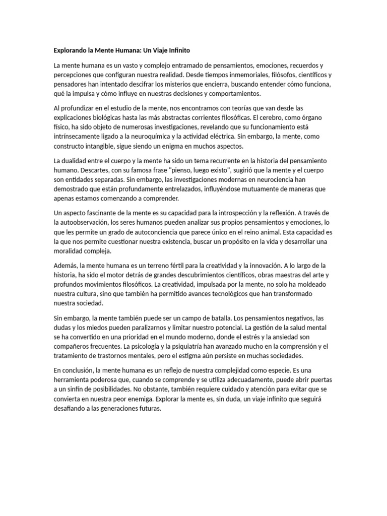 Explorando La Mente Humana | PDF