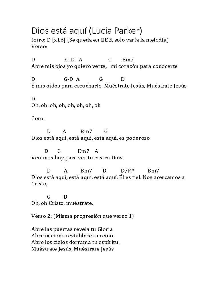 Dios Esta Aqui (Lucia Parker) | PDF