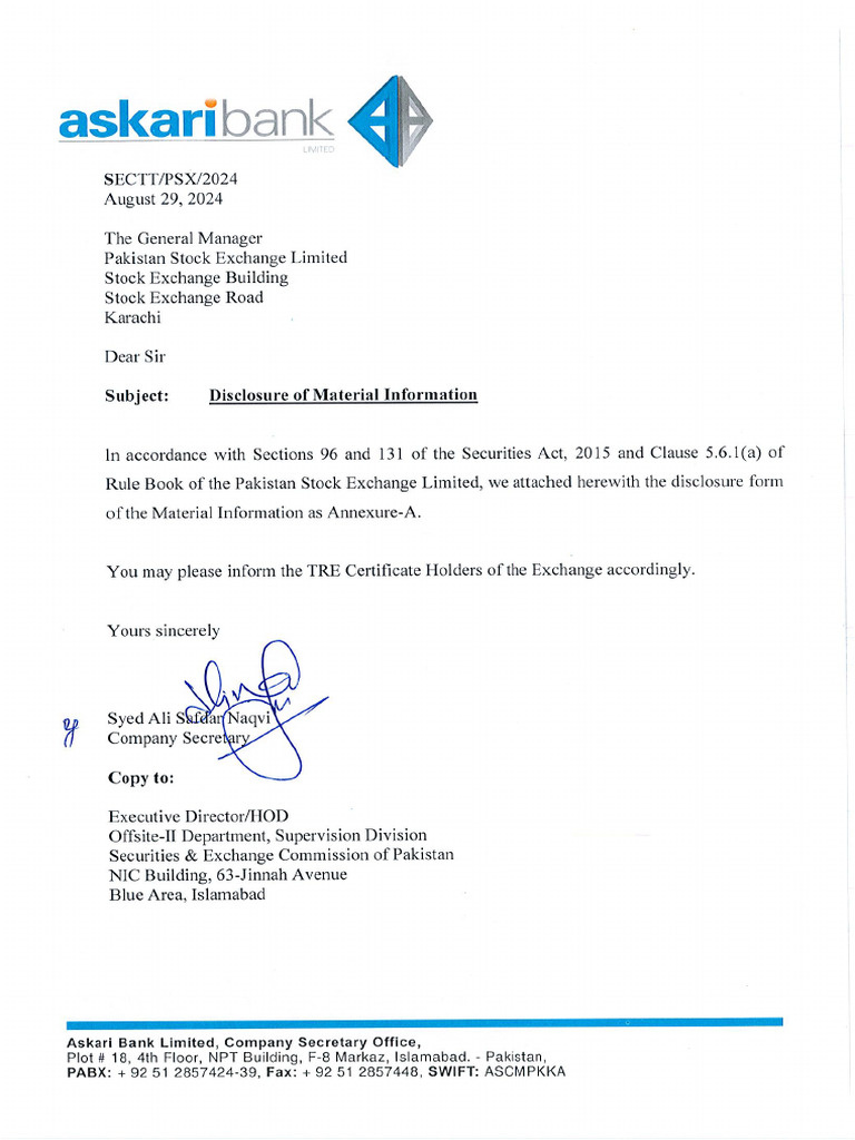 AKBL Material Information | PDF