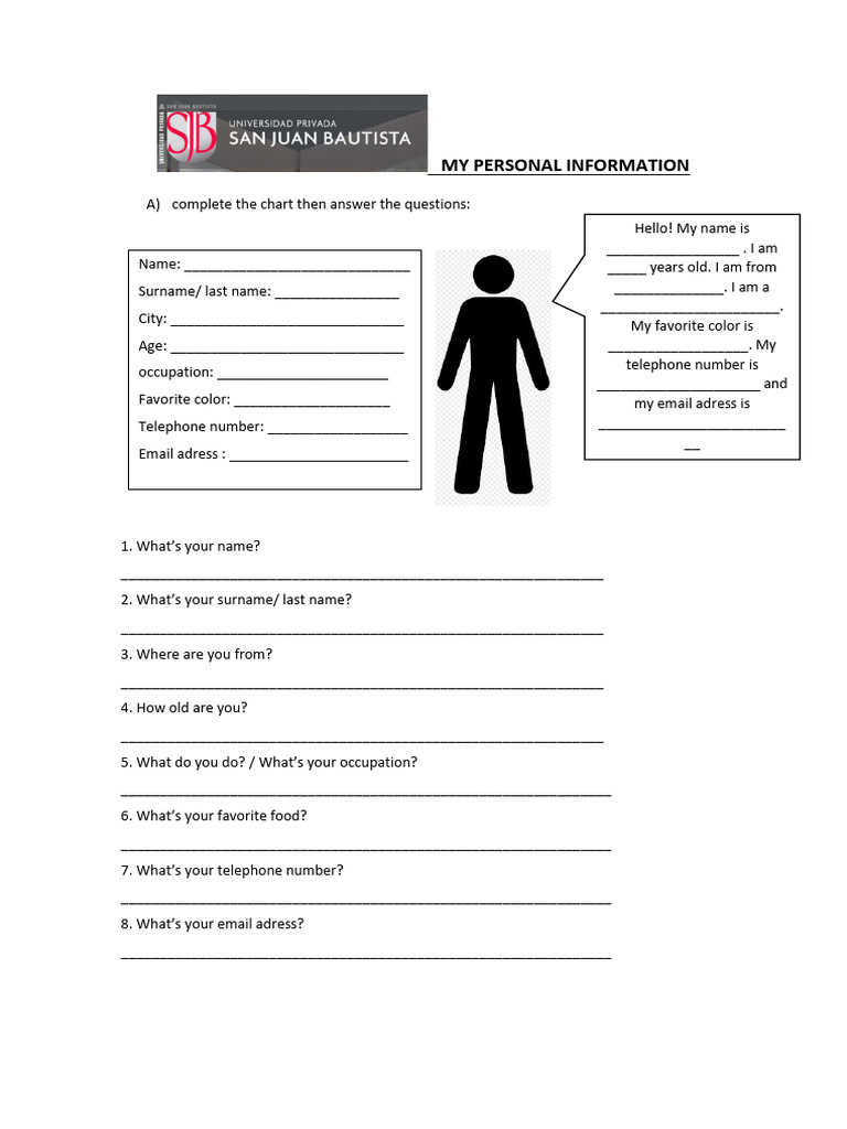 My Personal Information | PDF