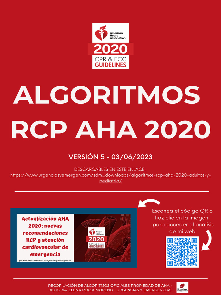 Algoritmos AHA 2020 Urgencias y Emergencias Lab RCP SC | PDF