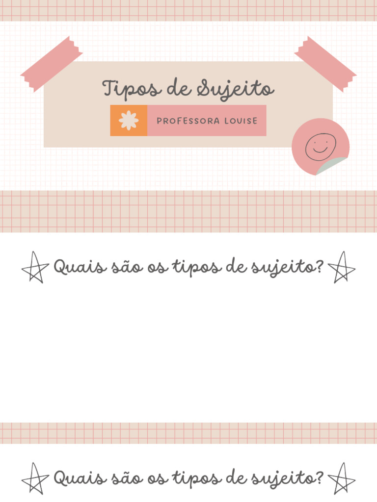 Tipos de Sujeito | PDF