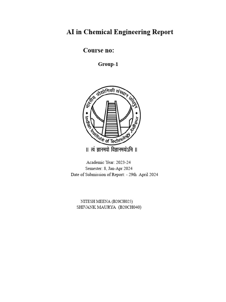 AI in Chemical Engineering Report | PDF