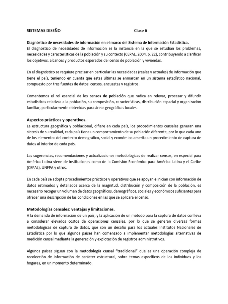 Clase 6SD Sobre Censos | PDF