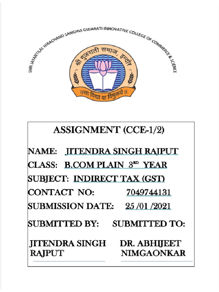GST Project Jitendra | PDF