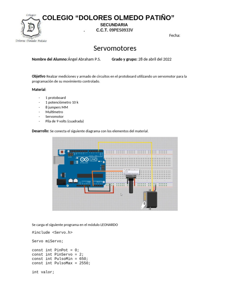 Practica 4 6 1oa Abril 2022 | PDF | Equipamento | Métodos e Materiais de Ensino