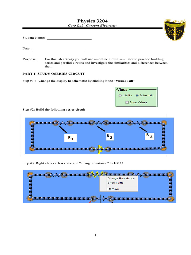 Physics 3204 Current Electricity Core Lab | PDF
