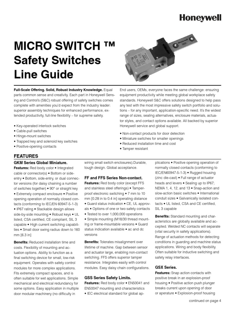 Safety Switches Line Guide Pdf