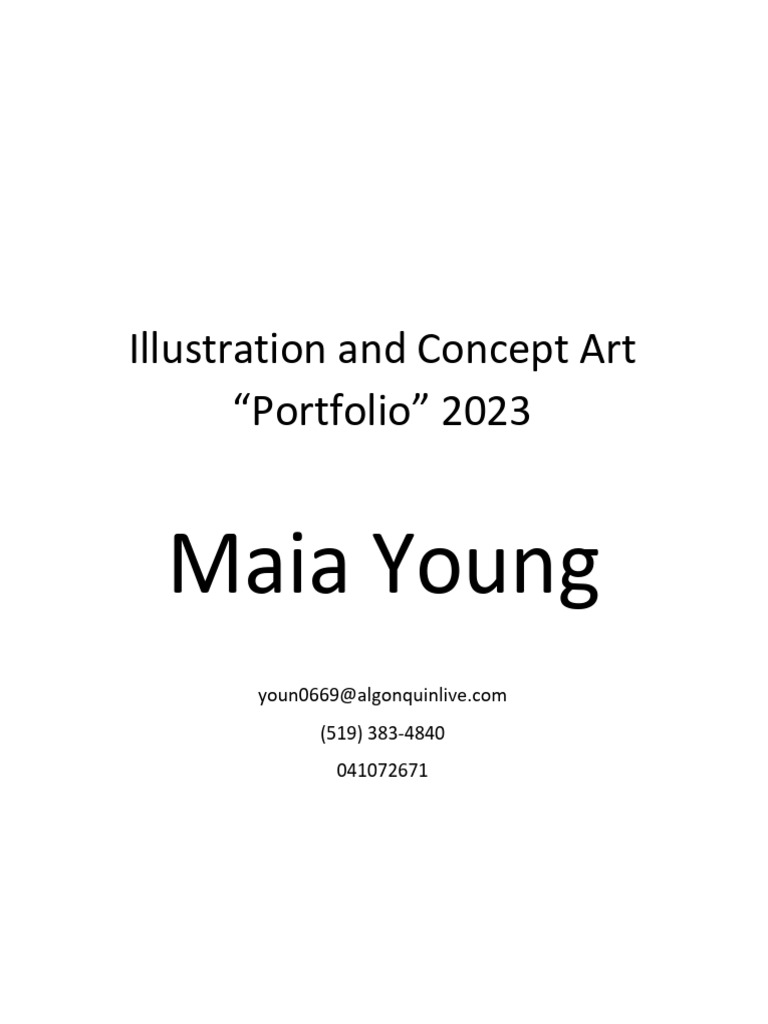 Maia Young Illustration and Concept Art Portfolio | PDF