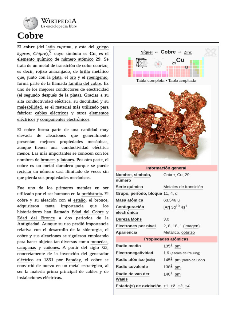 Cobre | PDF