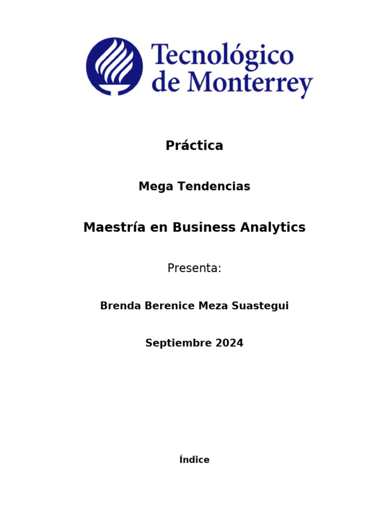 Práctica Mega Tendencias Brenda Meza | PDF | Inteligencia artificial ...