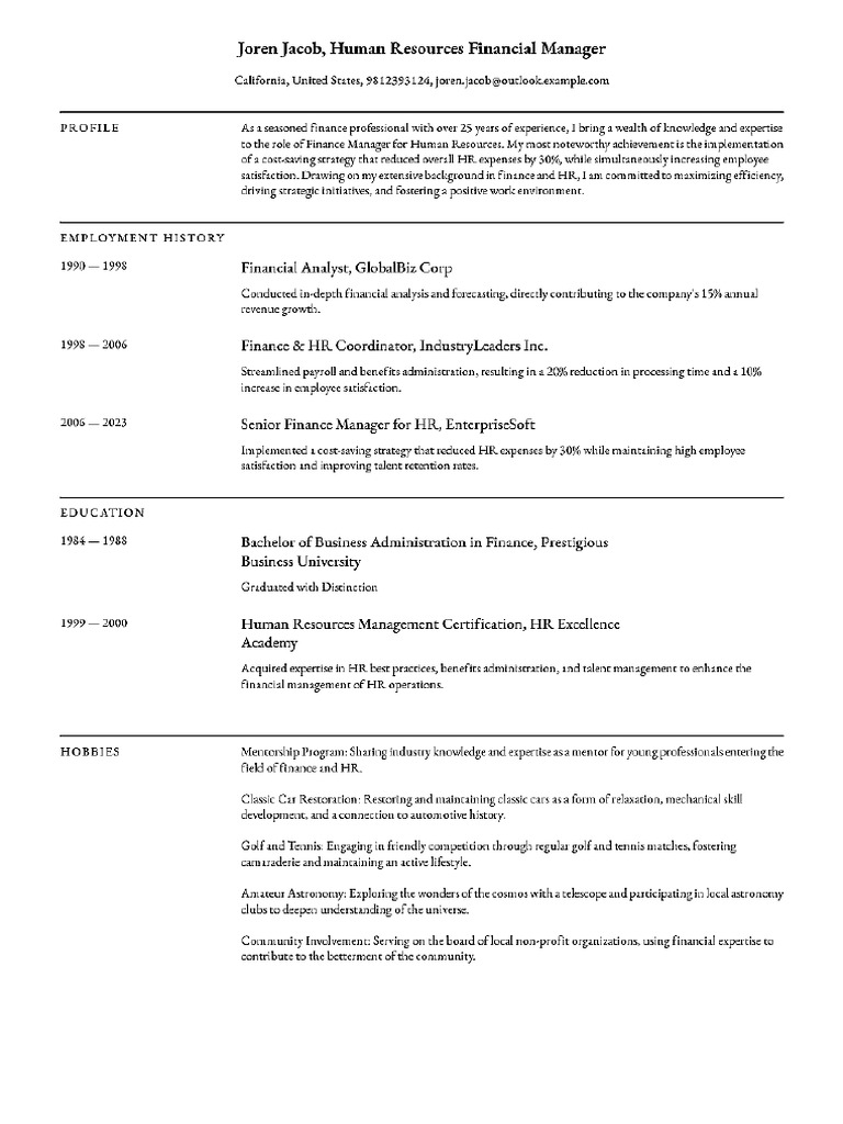 Joren Jacob CV | PDF