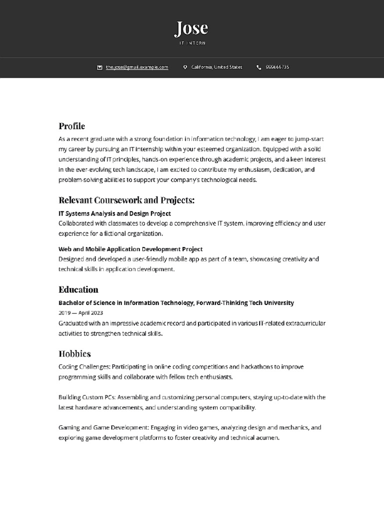 Jose CV | PDF | Business