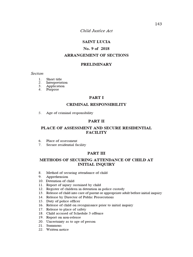 Child Justice Act | PDF
