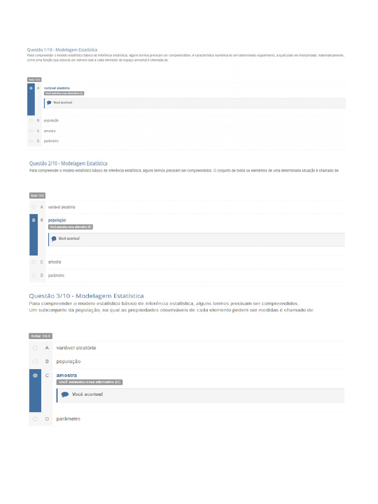 Modelagem Estatistica Apol 1 | PDF