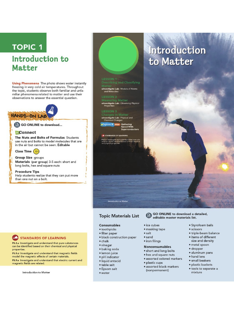 Topic 1 Introduction To Matter | PDF Topic 1 Introduction To Matter | PDF