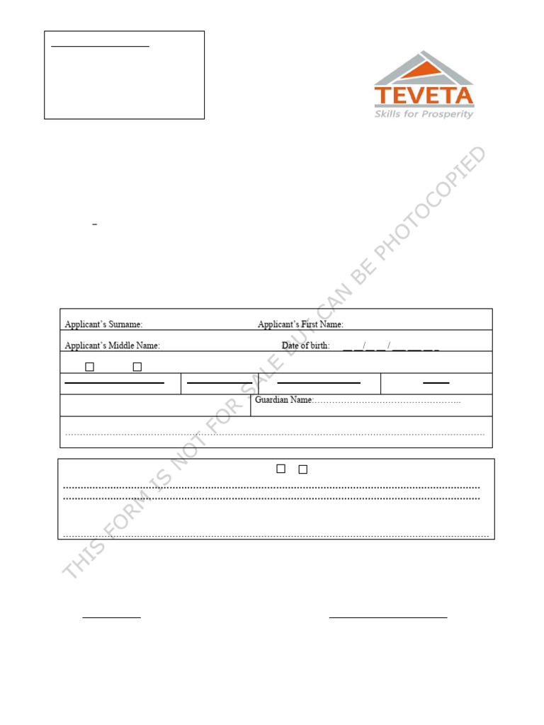 TEVET Application-Form-For-Farm-Management-Training-Application-Form ...