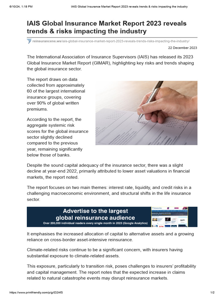 2 IAIS Global Insurance Market Report 2023 Reveals Trends Risks ...