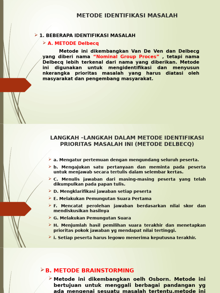 Metode Identifikasi Masalah | PDF