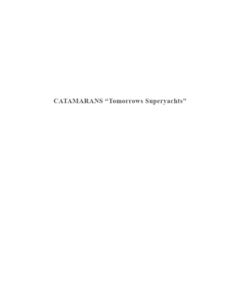 Gregor Tarjan - Catamaran Project Management | PDF Gregor Tarjan - Catamaran Project Management | PDF