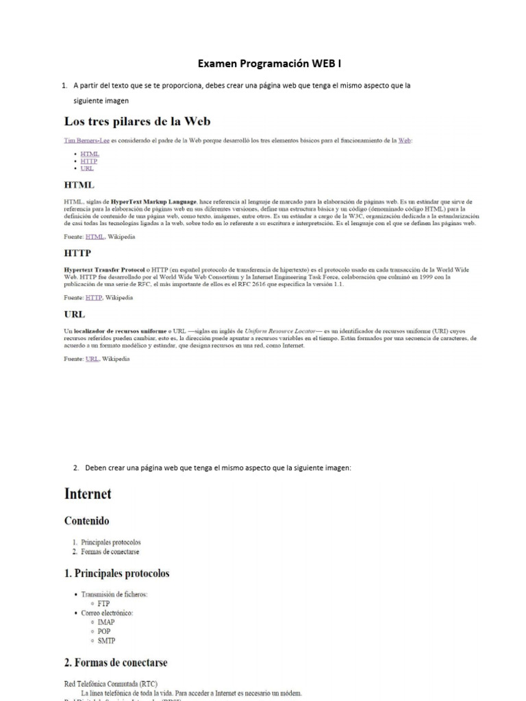 Examen HTML5 | PDF