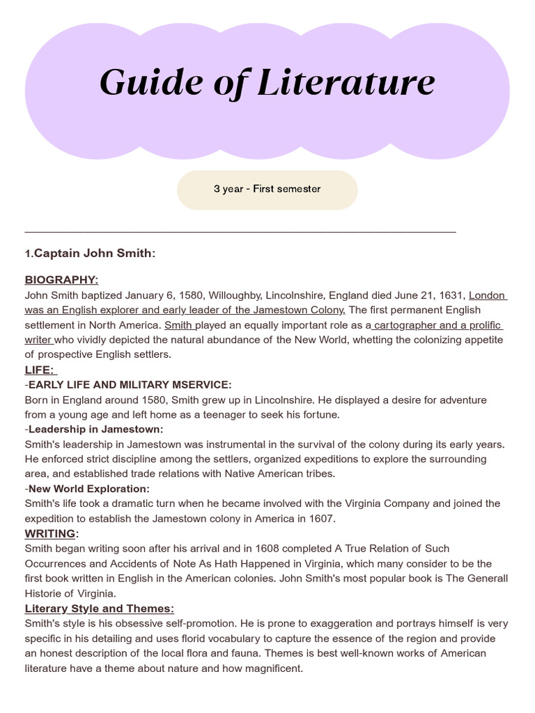 Guide of Literature | PDF
